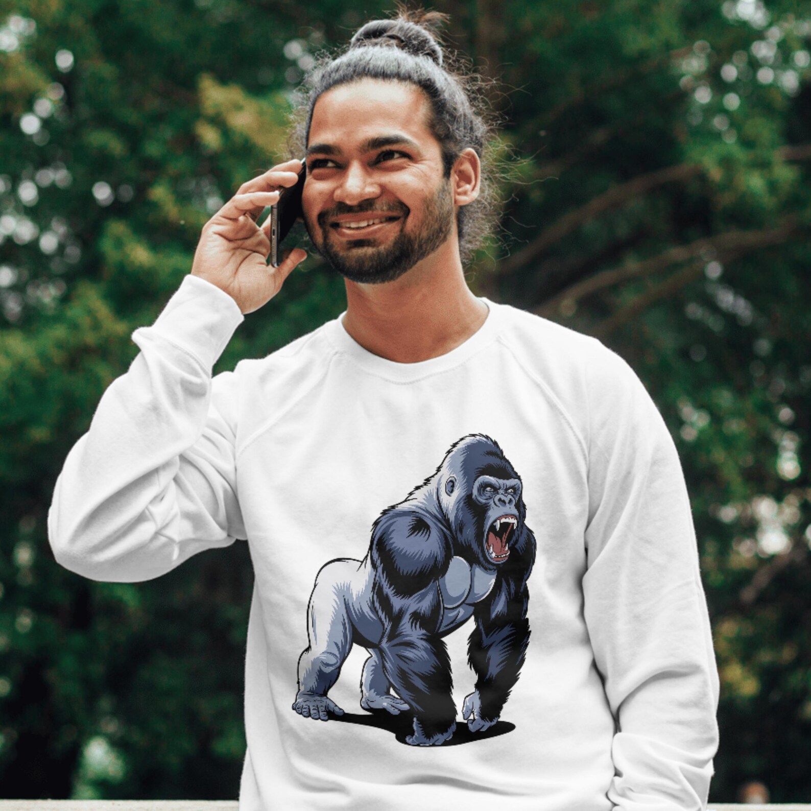 Fierce Gorilla Illustration | Powerful Animal Art | Gorilla Vector | Strong Wildlife SVG ...