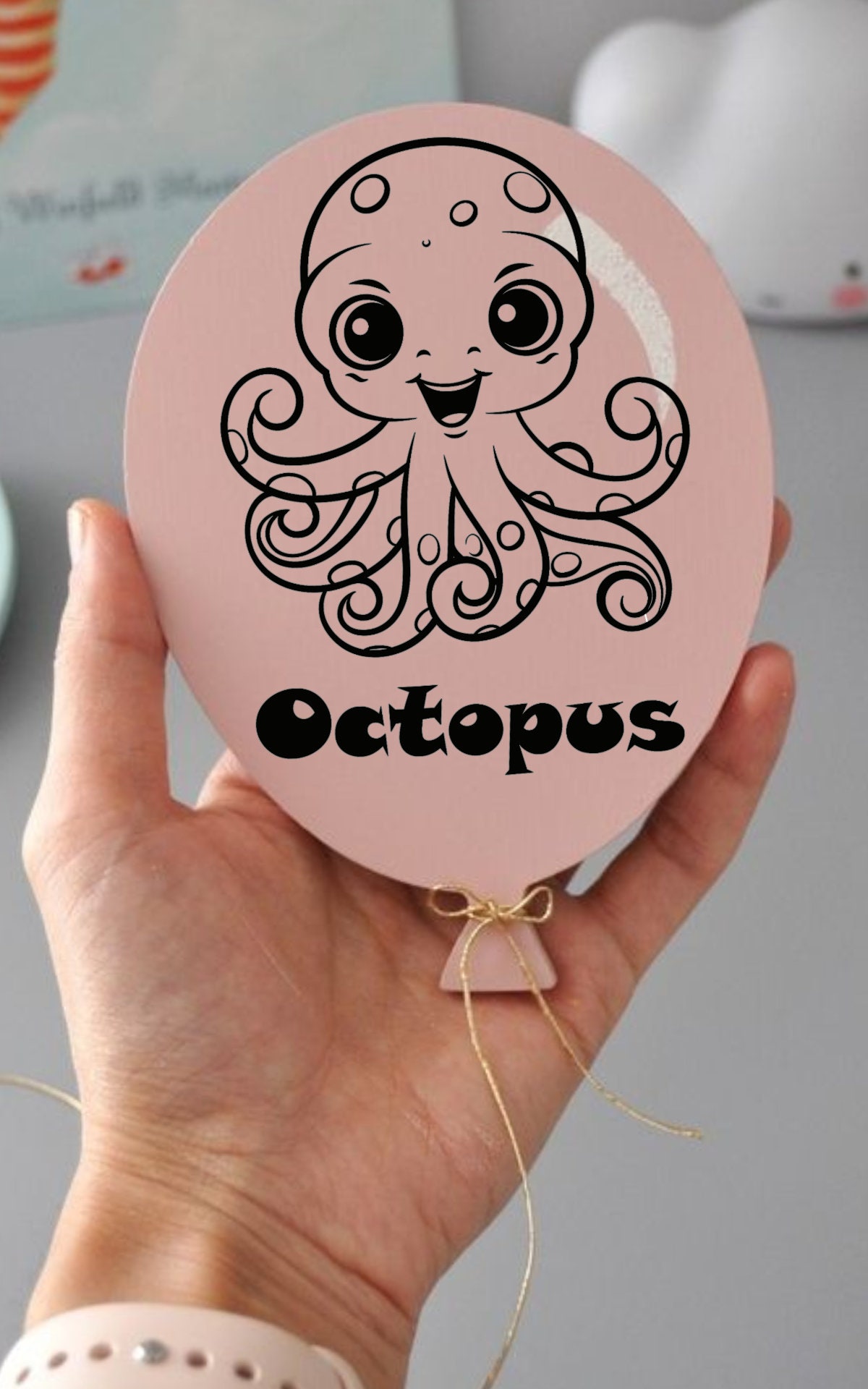 Cute Octopus SVG for Kids, Doodle Sea Animals PNG, Octopus Coloring ...