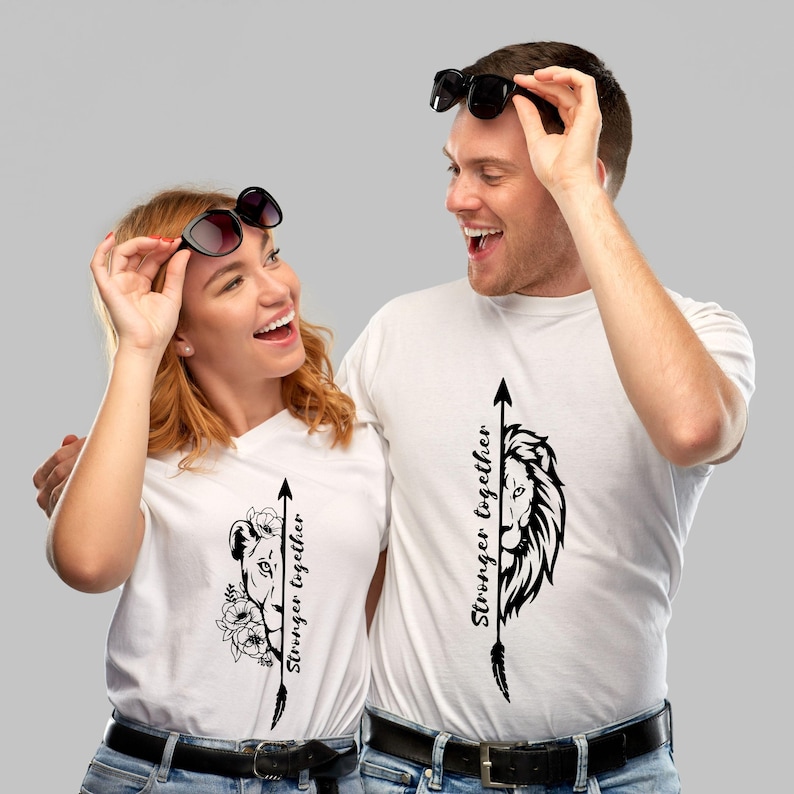 Lion and Lioness SVG: Stronger Together Couples Design (digital File ...