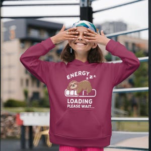 Energy Loading SVG Funny Sloth Design Relaxing & Sleepy Vibes SVG Lazy ...