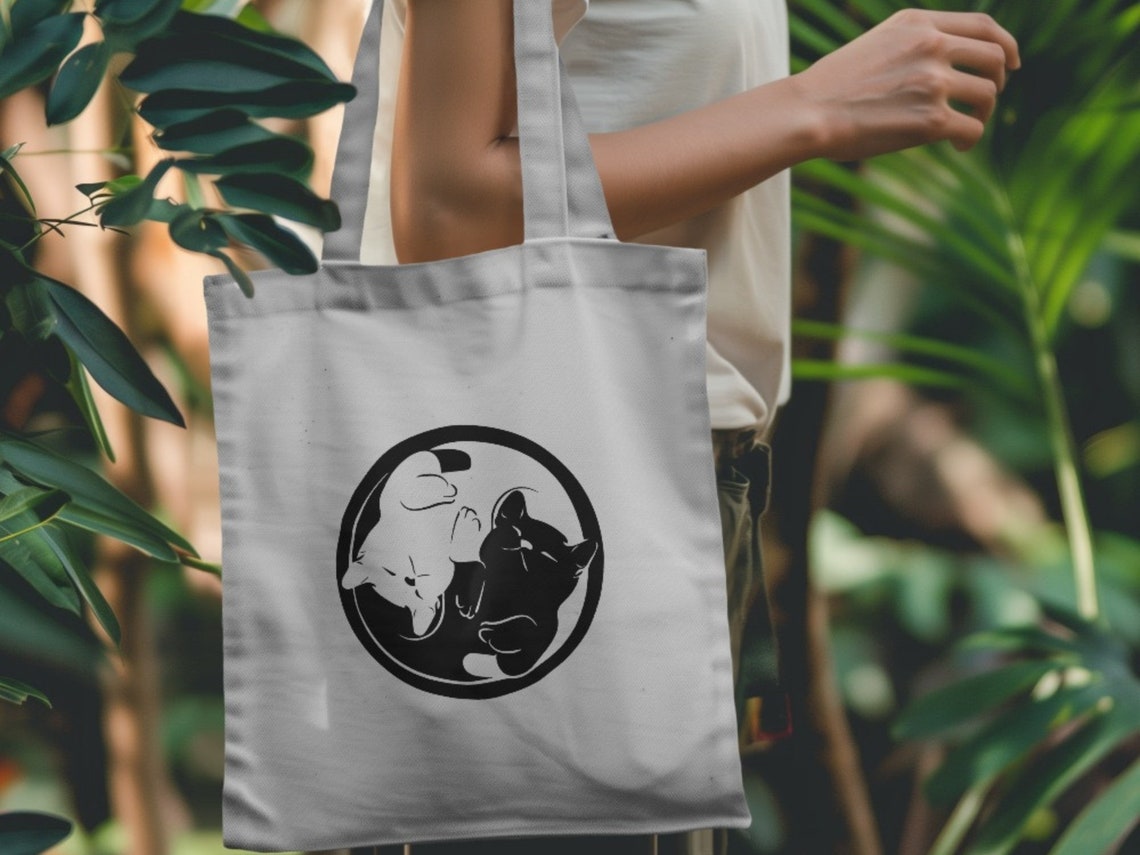Yin Yang Cats SVG, Yin Yang Animal SVG, Kitten SVG, Chinese Cat Design ...