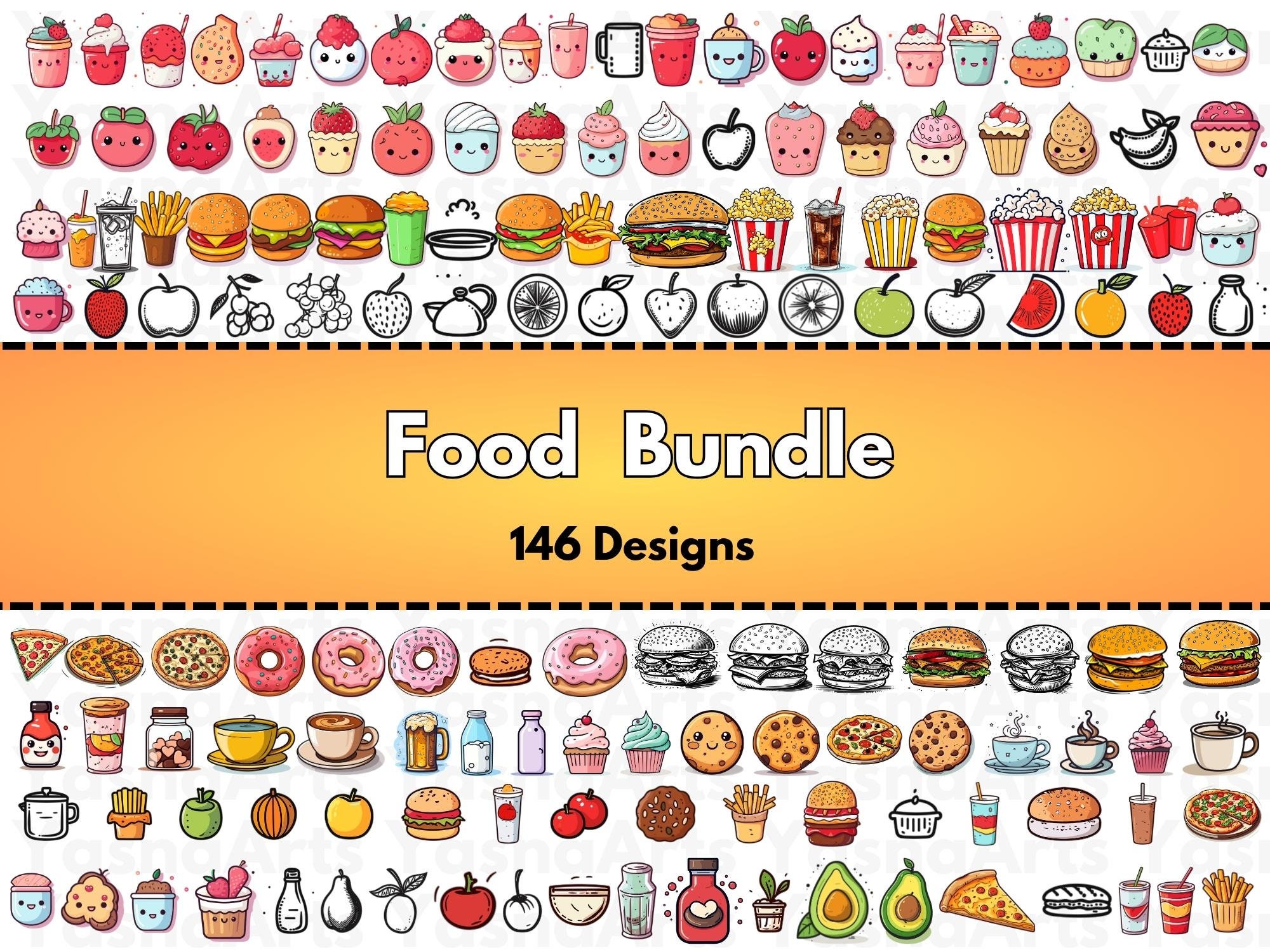 Food SVG Snack Svg Dxf and Png Instant Download for Cricut and ...