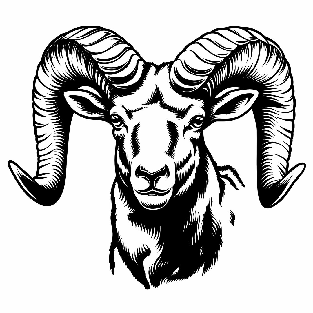 Majestic Ram SVG | Nature Ram Svg | Animals Svg | Ram Silhouette | Ram ...