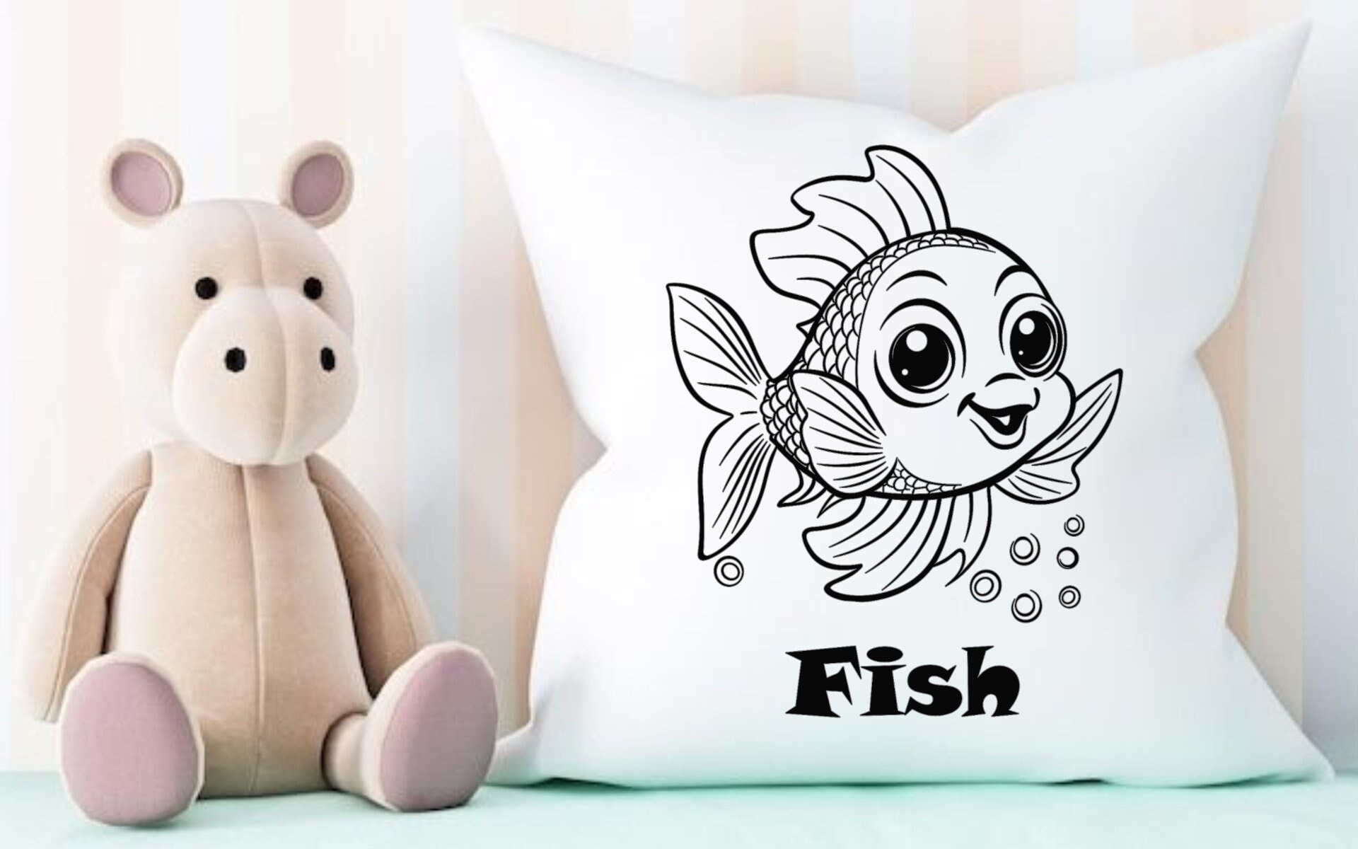 Cute Fish SVG & Pets for Kids Doodle Coloring Book PNG, Yasnaarts ...