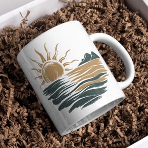 Rustic Sun and Sea Beach SVG Nature-inspired Ocean Landscape Rustic ...