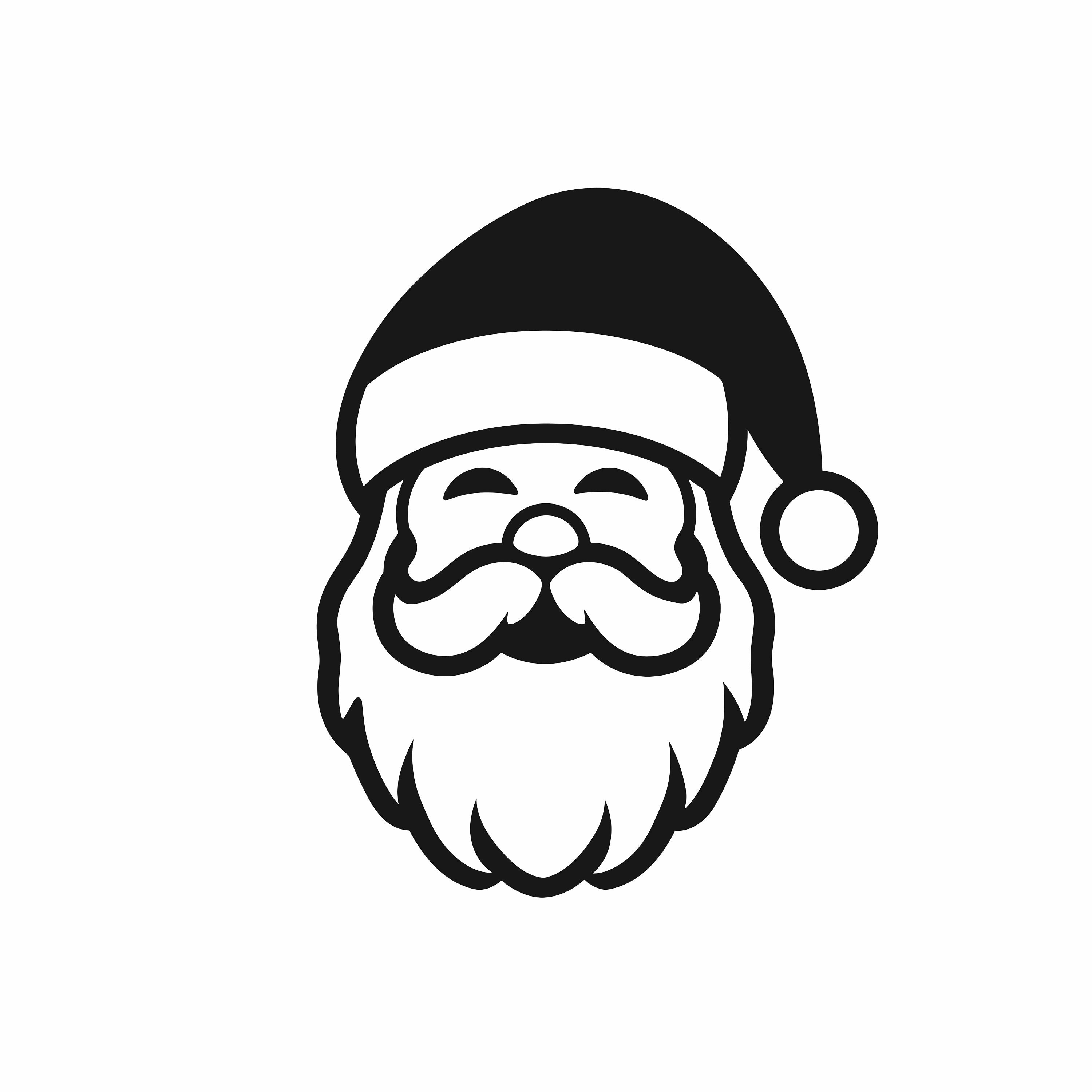 Cute Santa SVG | Santa Claus Face SVG | Funny Christmas Shirt | Santa ...