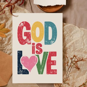 God is Love Christian Quote SVG, Faith-based Typography Art ...