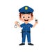 Adorable Police Officer Clipart SVG & PNG Yasnaarts Design for Kids ...
