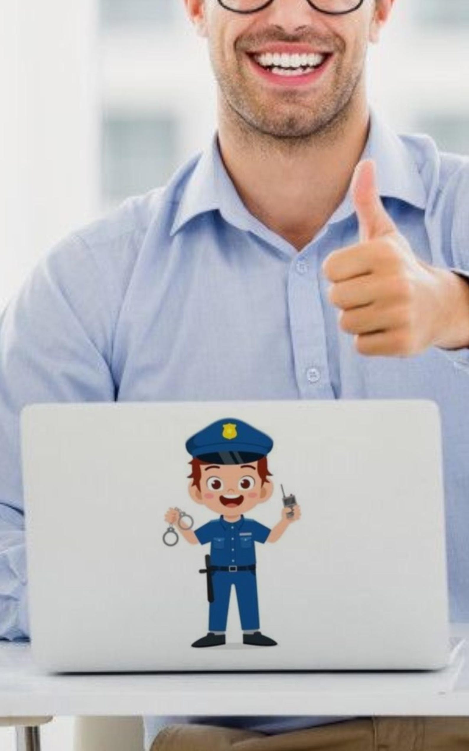 Adorable Police Officer Clipart SVG & PNG Yasnaarts Design for Kids ...