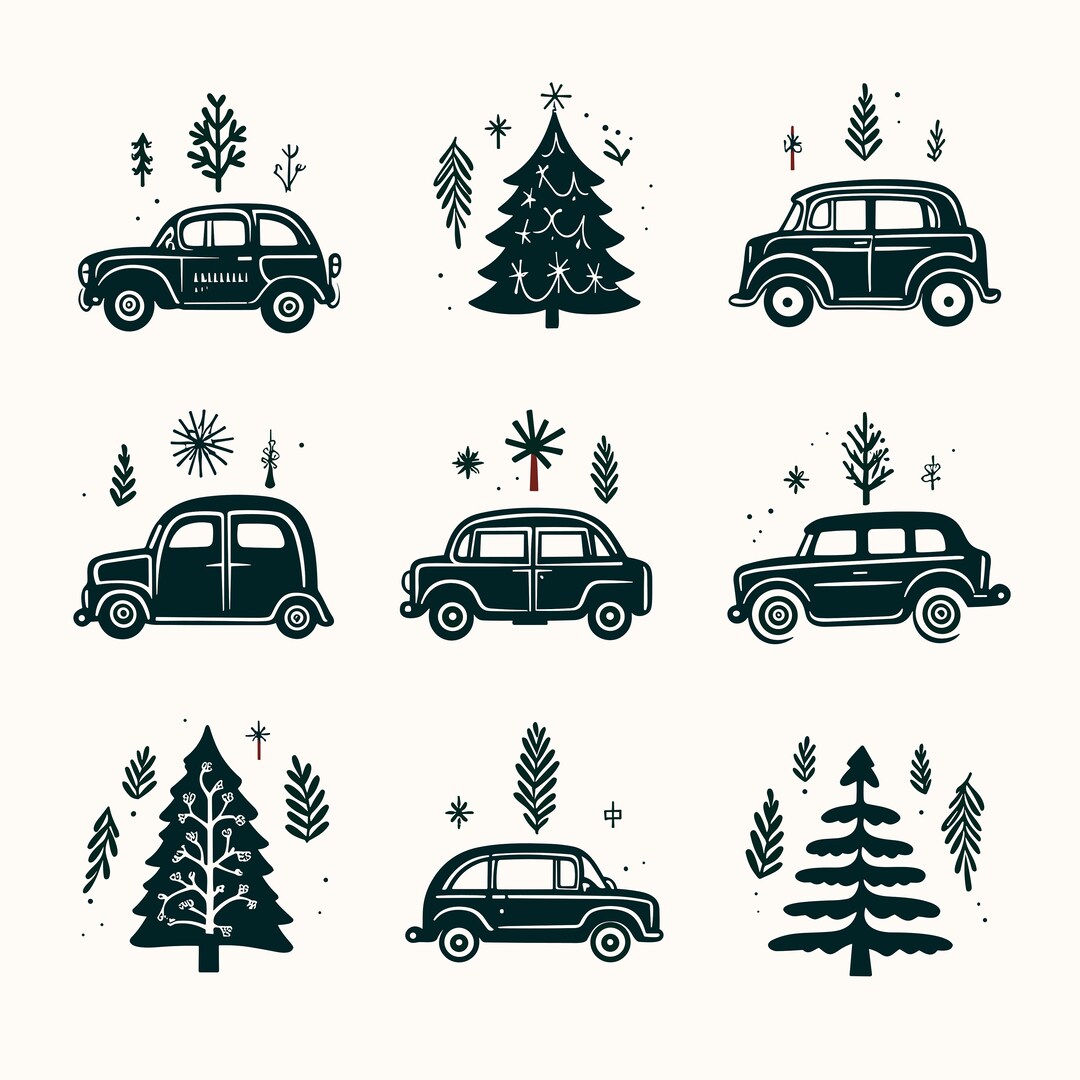 Car Bundle SVG Holiday SVG Cute Car SVG Christmas Bundle Svg Winter ...