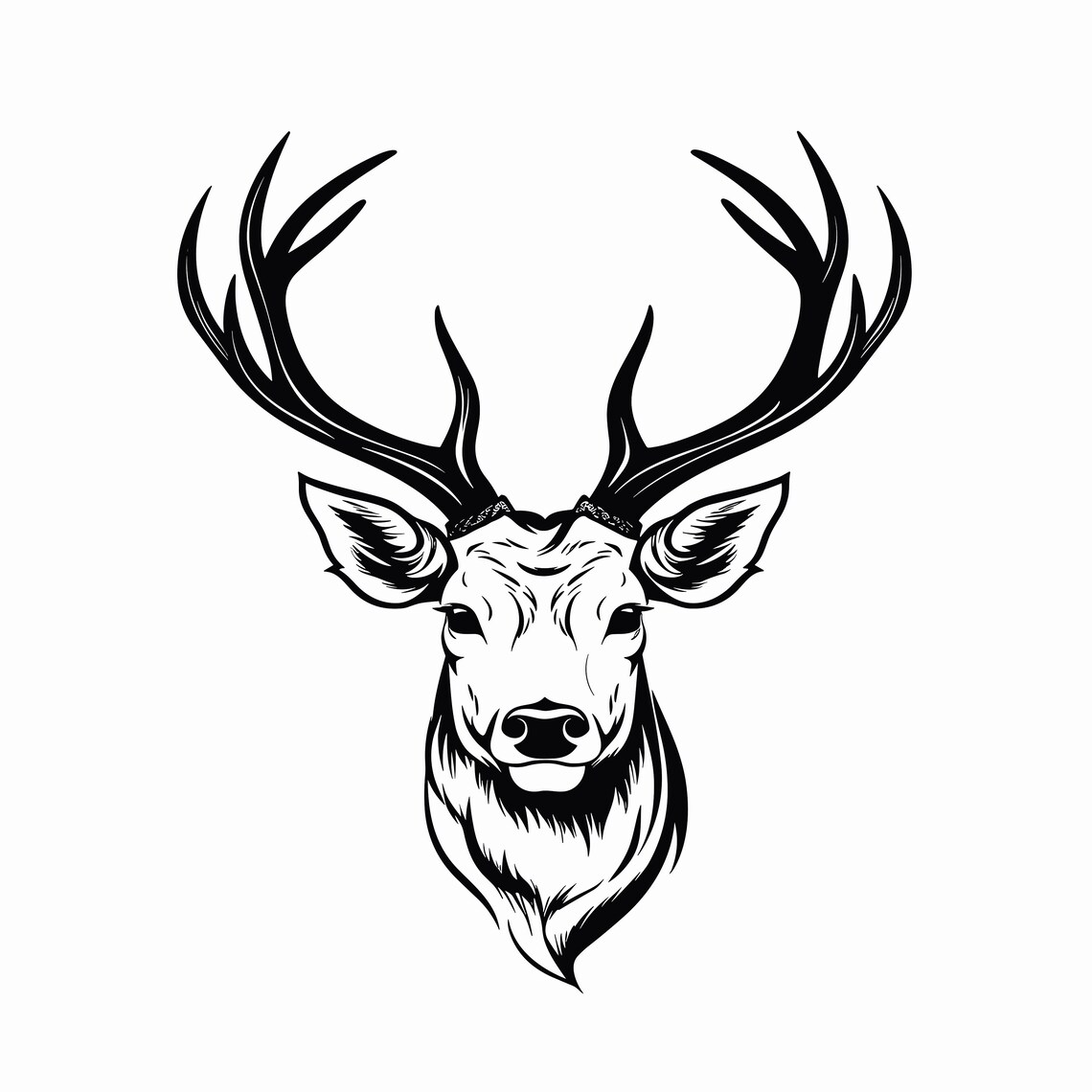 Deer SVG Nature Deer Svg Animals Svg Deer Silhouette Deer Clipart Merry ...