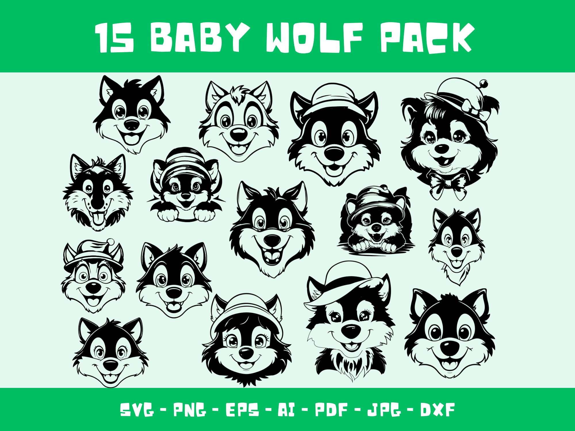 Wolf Puppy Svg, Baby Wolf SVG, Cricut Wolf SVG, Yasnaarts, Gift Wolf ...