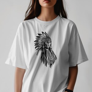 Tribal Warrior SVG, Majestic Native Chief, Female Indian Cherokee ...