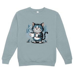 Cheeky Cat Coffee Lover SVG Mischievous Cat Illustration With Coffee ...