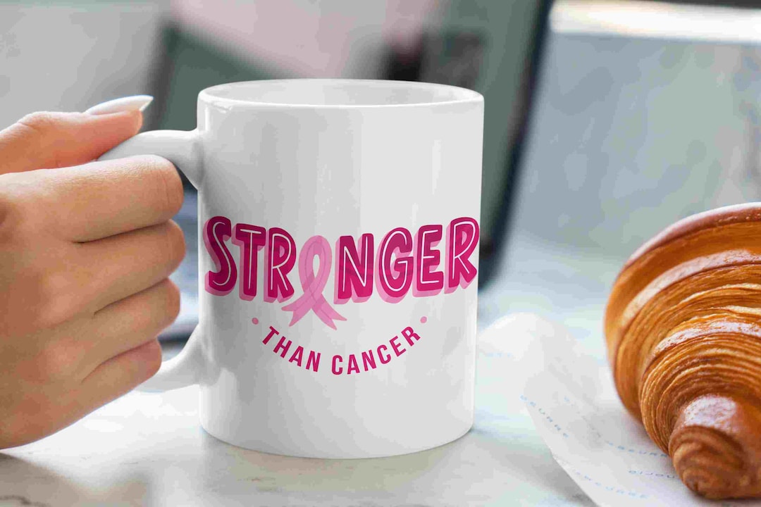 Stronger Than Cancer Mug: Breast Cancer Awareness Support - Etsy