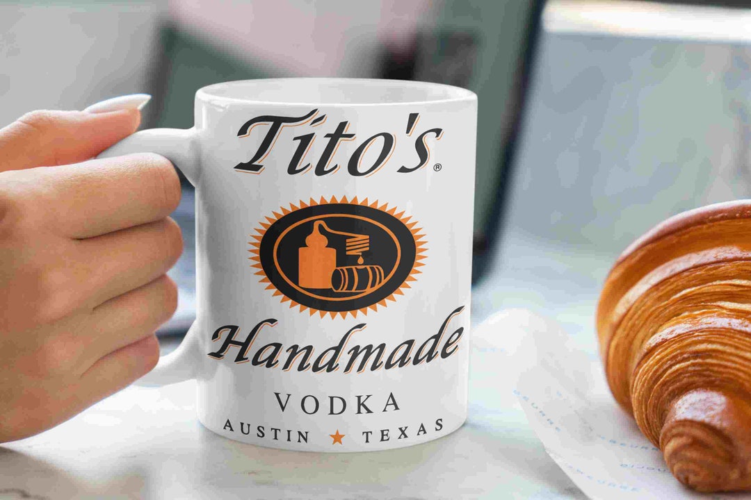 Tito Crewneck Mug, TITO'S Handmade Vodka Mug, Austin Texas Label Mug ...
