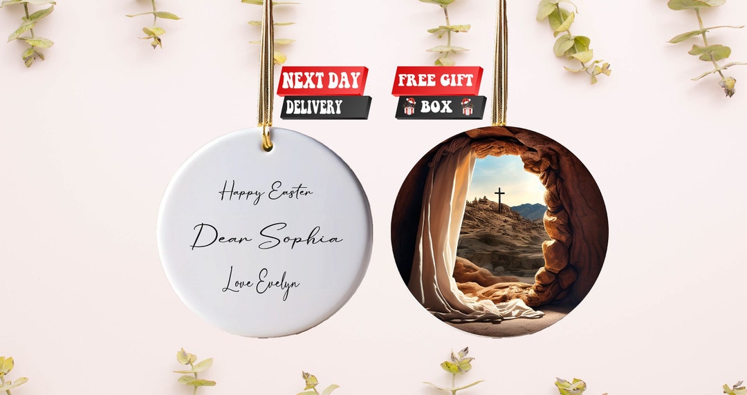 He is Risen Ornament: Christian Easter Faith Decor - Etsy
