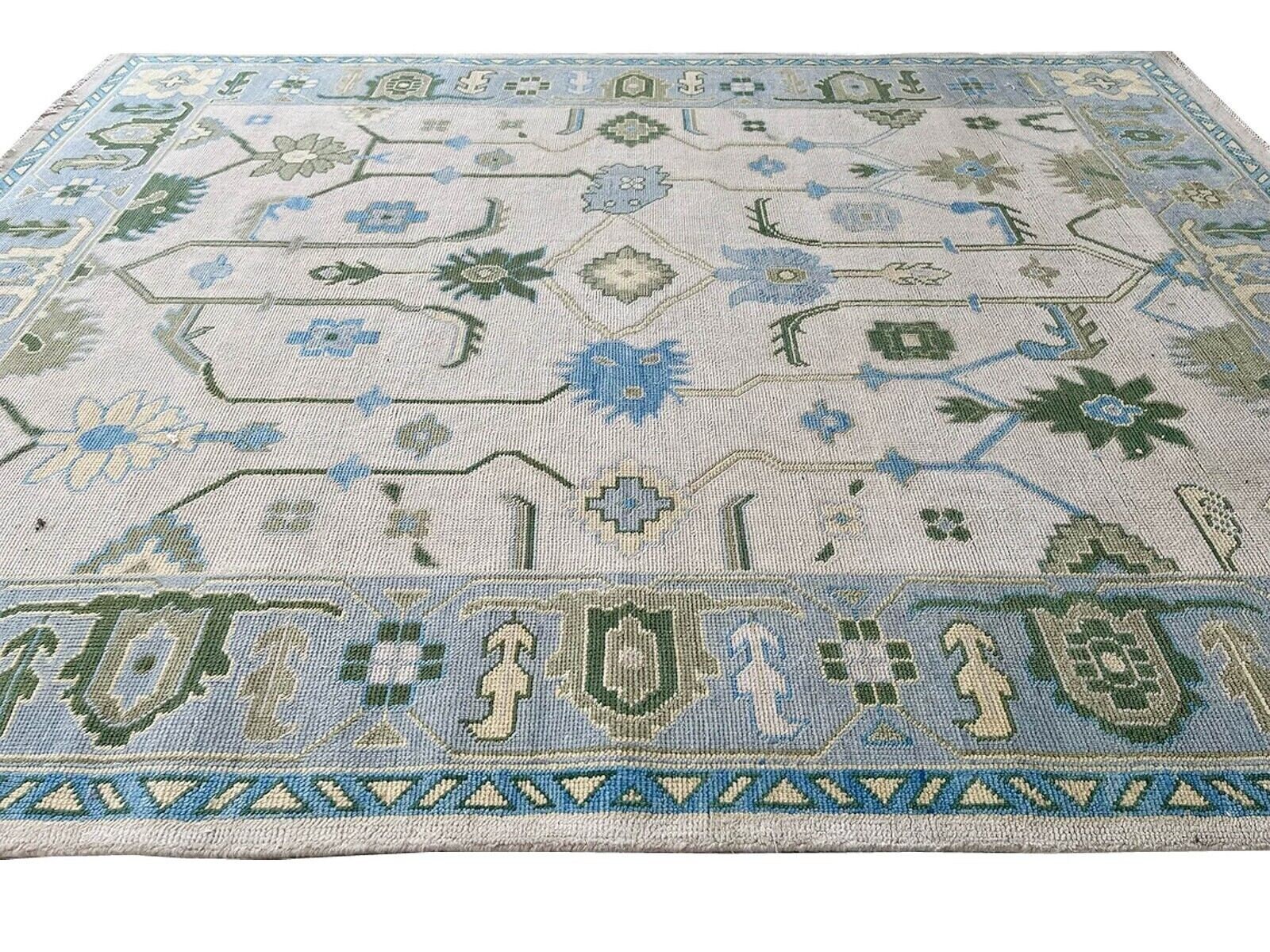 12x14 Beige Vintage Light Gray Border Large Area Rug for Hall - Etsy