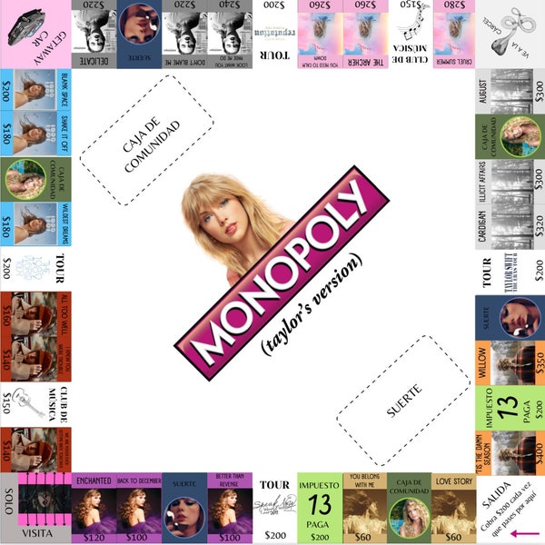 Taylor Swify Monopoly - Etsy
