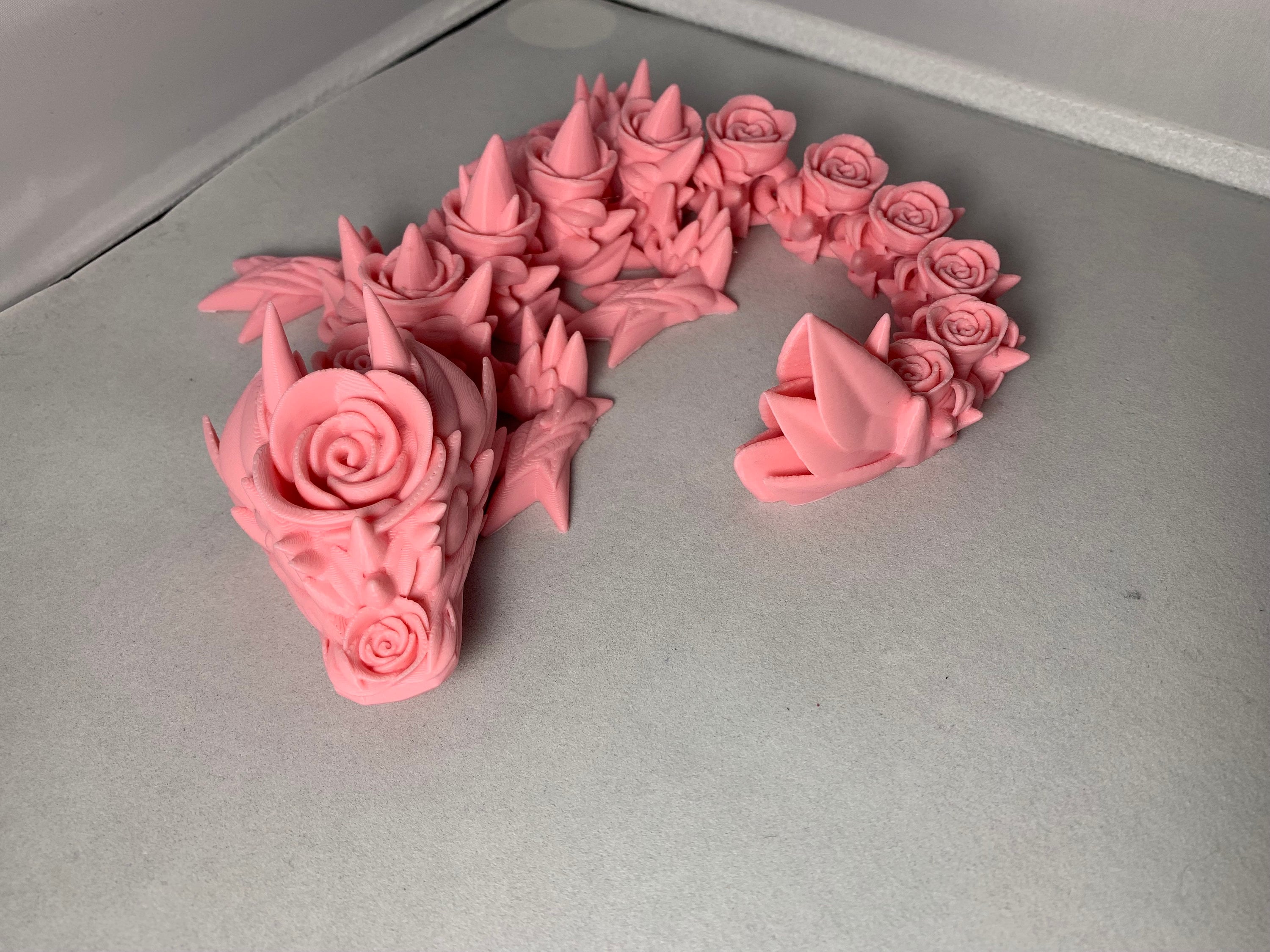 3D Printed Articulated Rose Dragon - Etsy