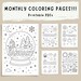 Monthly Coloring Pages Bundle – 12 Seasonal Printable Coloring Sheets ...