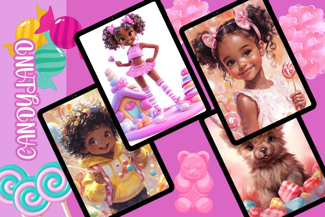 Candyland Themed Hi-res Journal Cover Designs | Sweet & Vibrant Art for ...