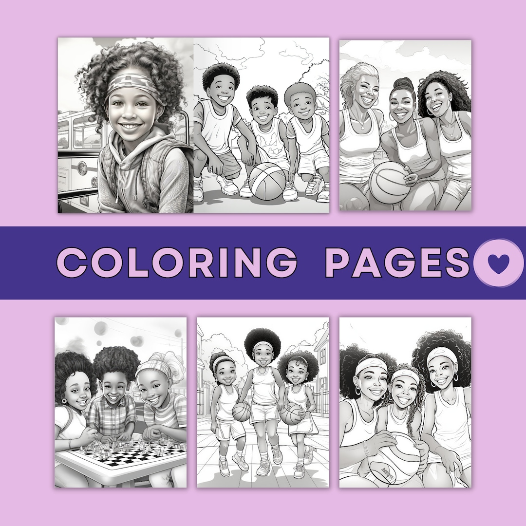 Colorful Adventures: Digital Coloring Pages of African American ...