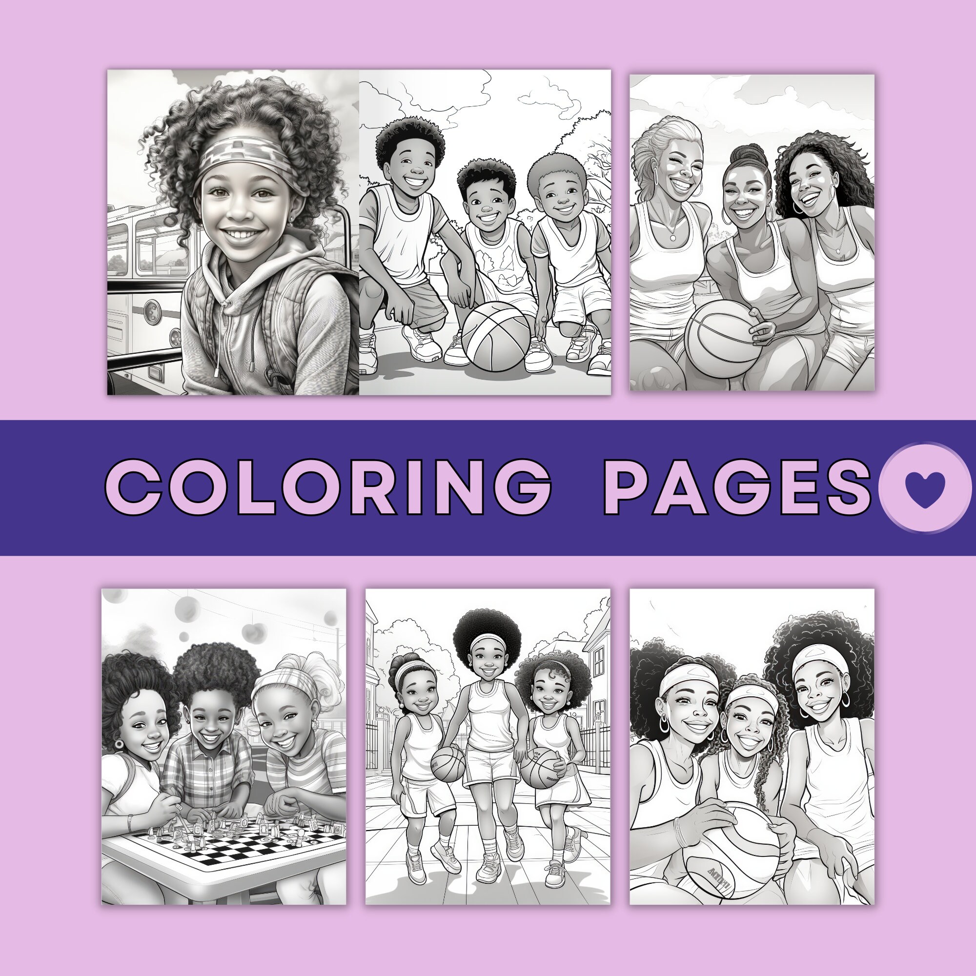Colorful Adventures: Digital Coloring Pages of African American ...