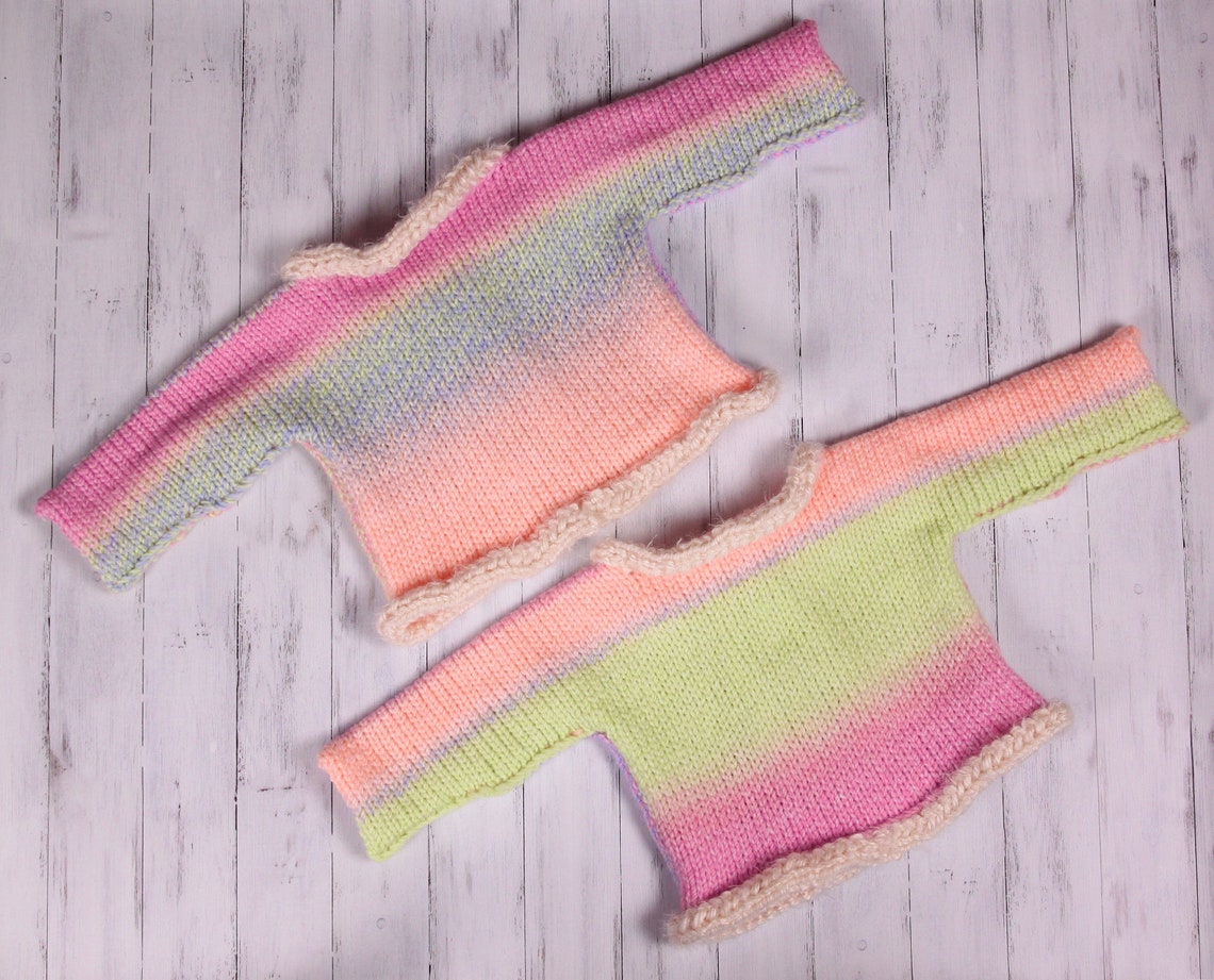 Hand Knit Baby Sweater Girl Baby Sweater Pink Baby Sweater Baby Shower ...