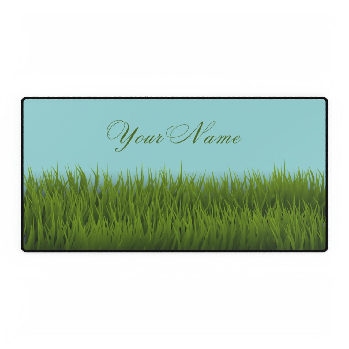 Personalized Grass Meadow Field Desk Mat, Verdant Lawn Herbal Mouse Pad ...