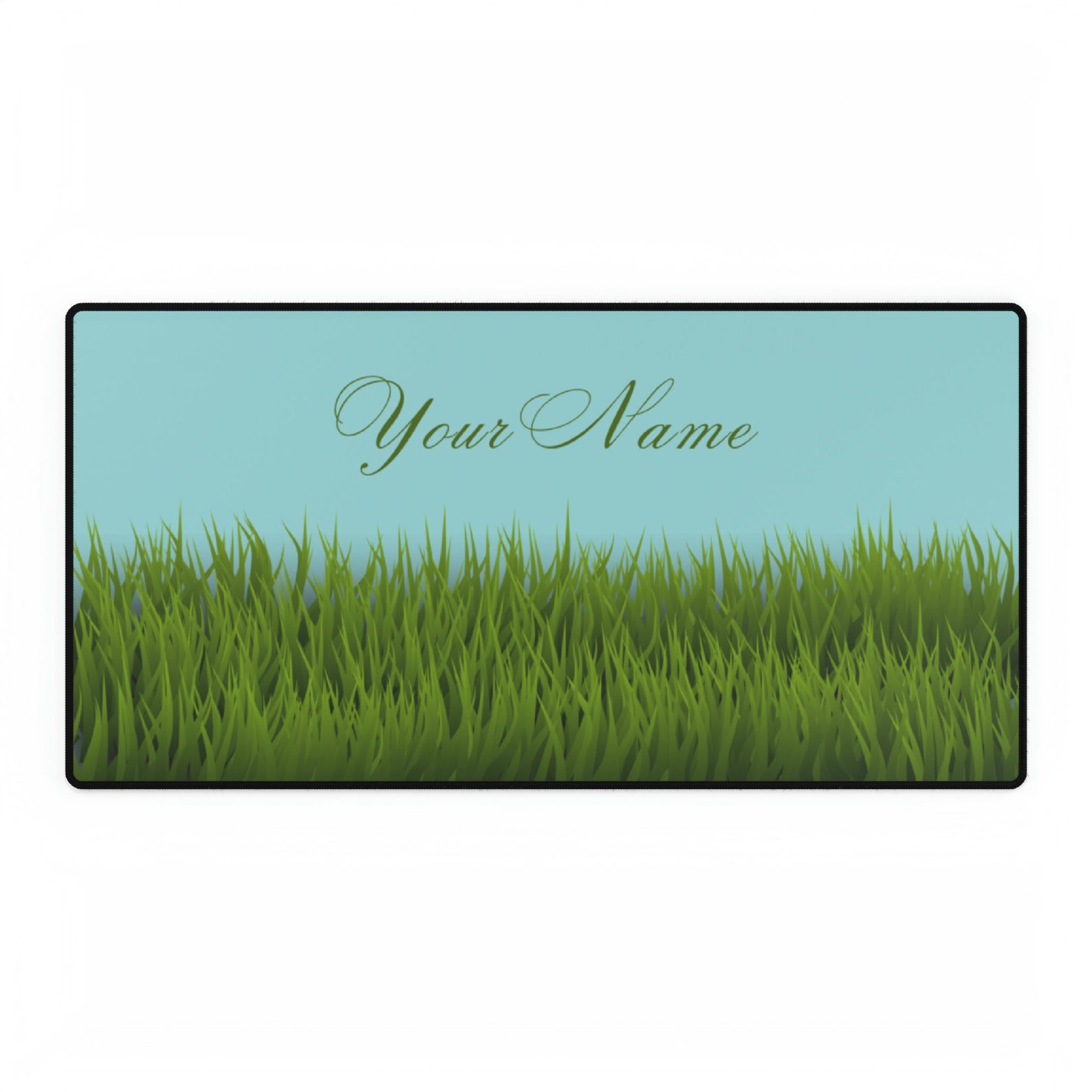 Personalized Grass Meadow Field Desk Mat, Verdant Lawn Herbal Mouse Pad ...
