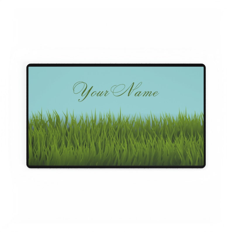 Personalized Grass Meadow Field Desk Mat, Verdant Lawn Herbal Mouse Pad ...