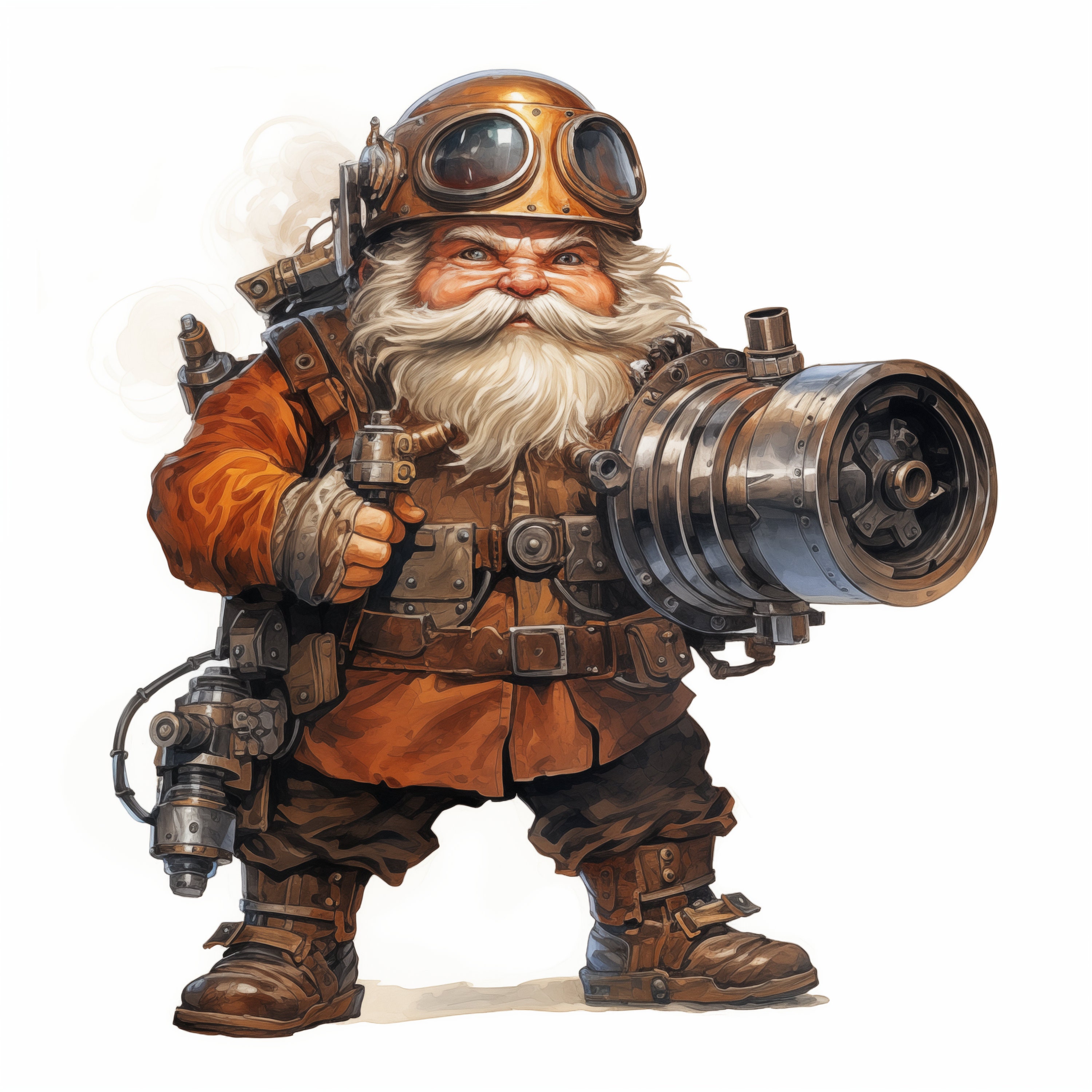 Steampunk Clip Art Working Dwarf 12 Printable Pngs Regular and ...