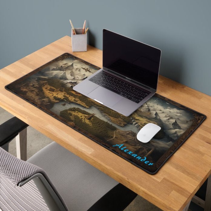 10 Fantasy Land Treasure Maps Desk Mat 31.5"x15.5" for Your Workspace ...