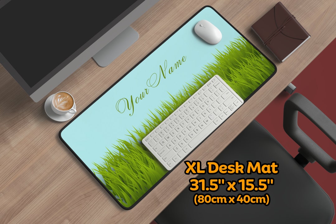 Personalized Grass Meadow Field Desk Mat, Verdant Lawn Herbal Mouse Pad ...