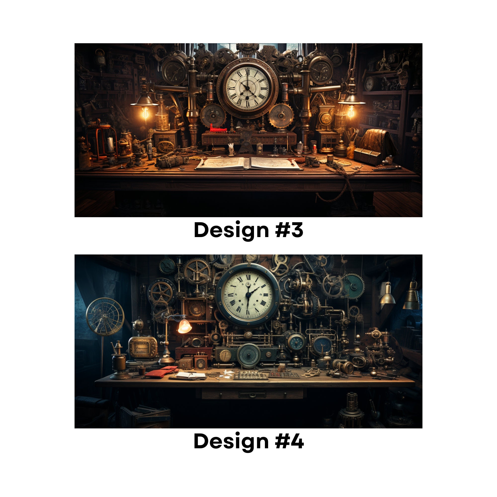 10 Steampunk Tinkerers Workbench Scenes Desk Mat 31.5x 15.5 for Your ...