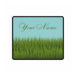 Personalized Grass Meadow Field Desk Mat, Verdant Lawn Herbal Mouse Pad ...