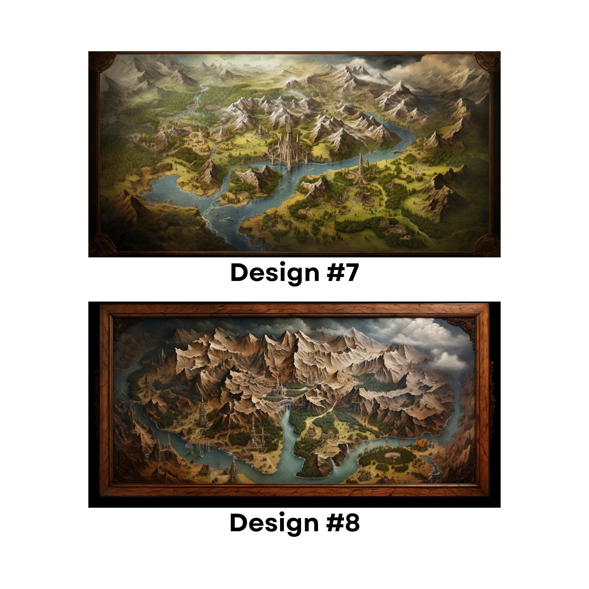 10 Fantasy Land Treasure Maps Desk Mat for Your Workspace, Home or ...