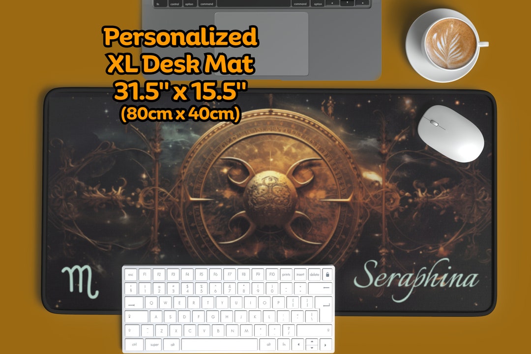 Personalized Scorpio Zodiac Steampunk Desk Mat, Cosmic Gaming Birth ...