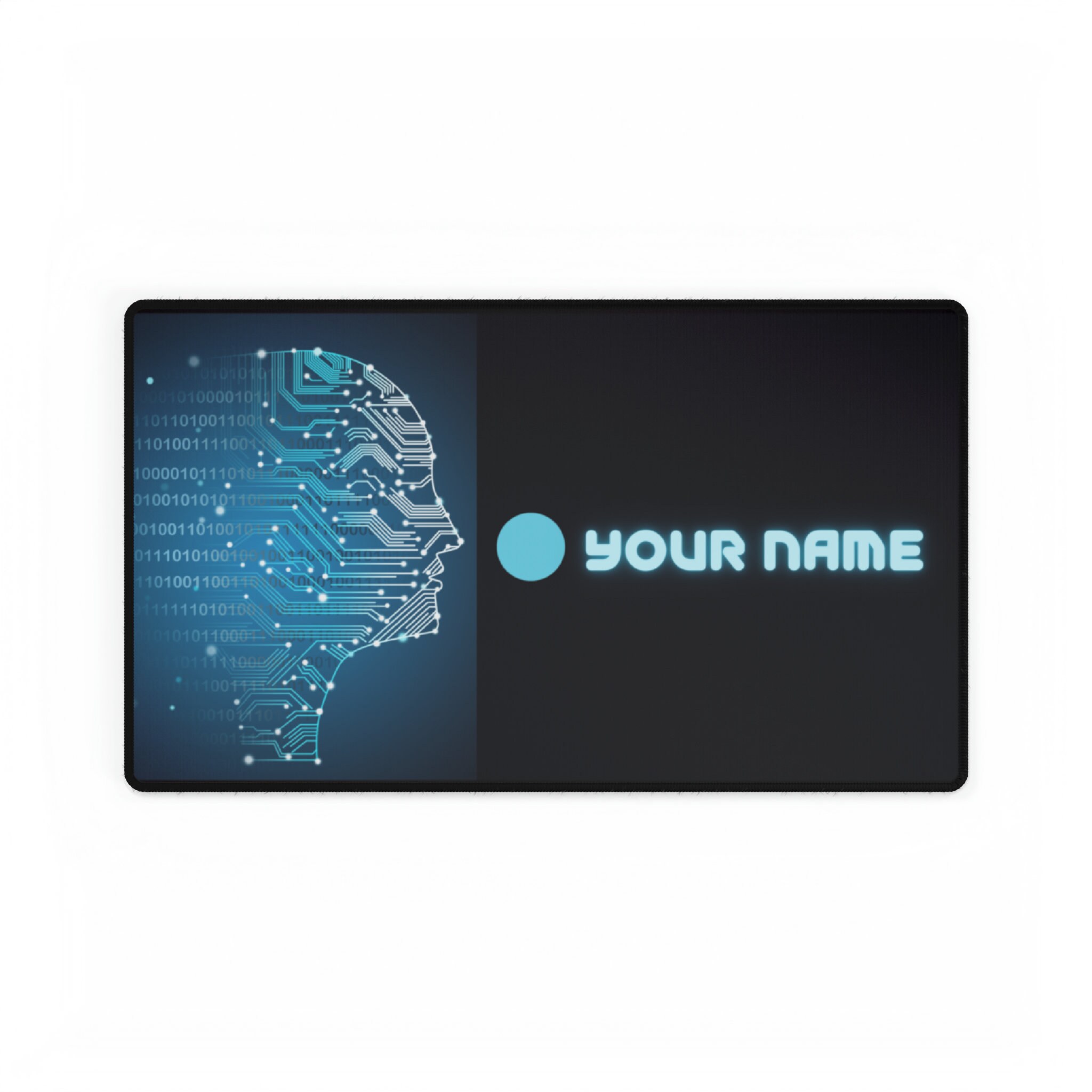 Personalized Binary Technology Desk Mat, Futuristic Digital Code Mouse ...