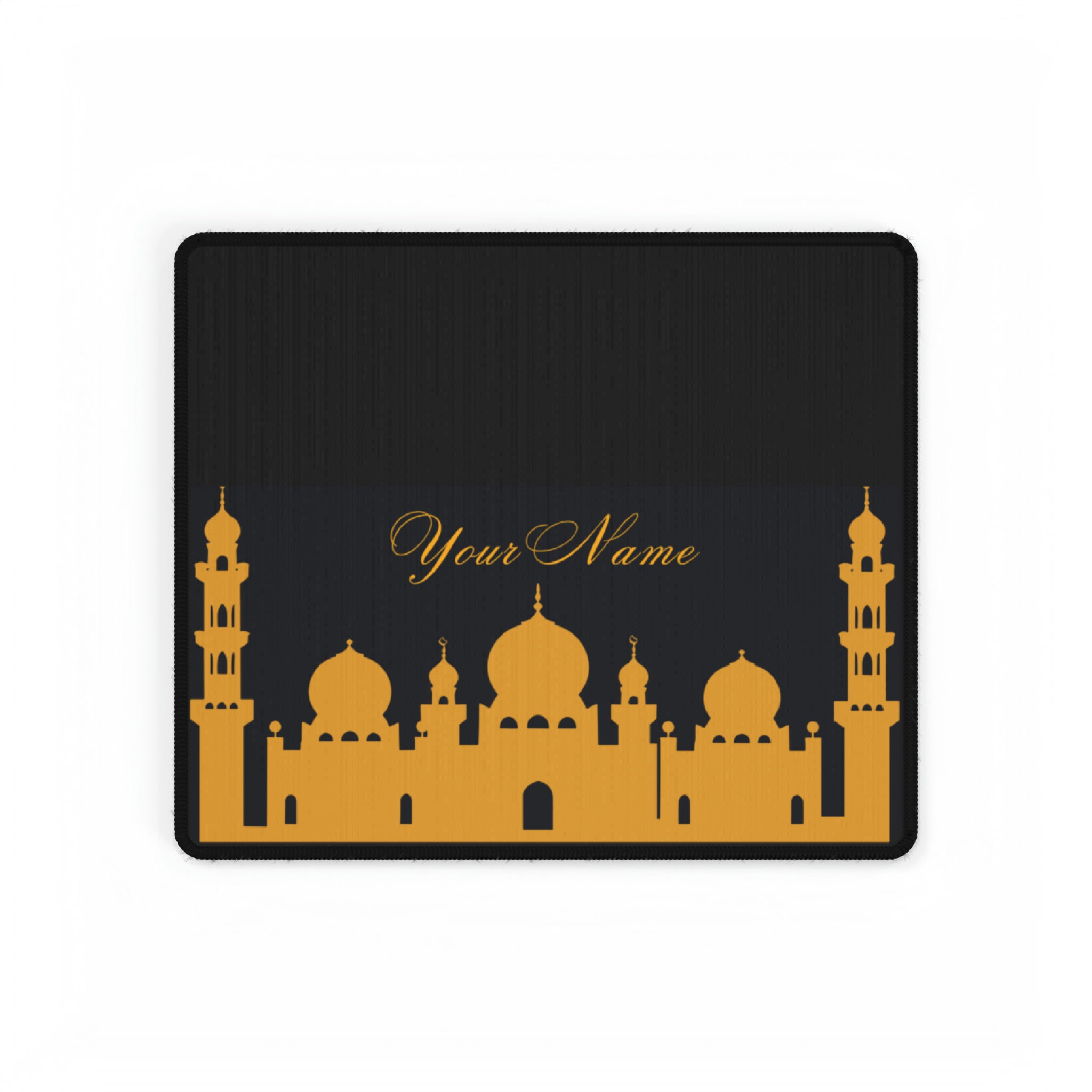 Personalized Arabesque Silhouette Desk Mat, Heritage Ornate Spiritual ...
