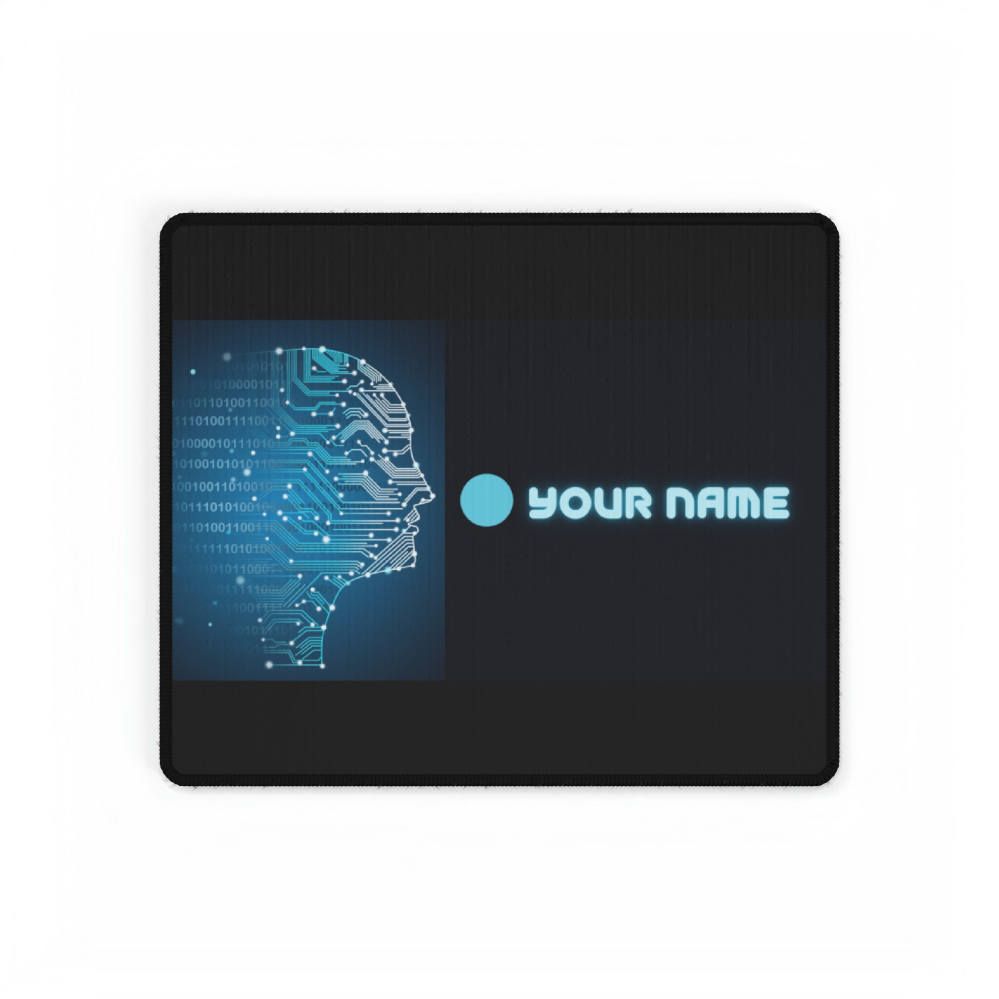 Personalized Binary Technology Desk Mat, Futuristic Digital Code Mouse ...
