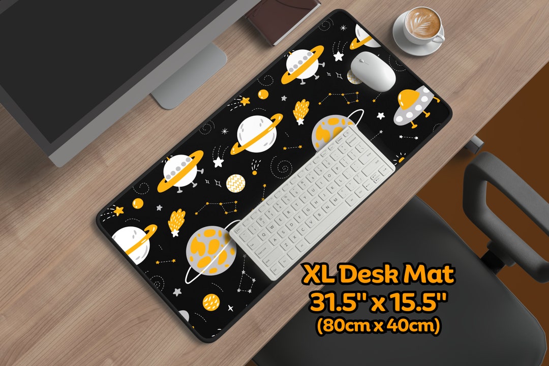 Science Fiction Alien Flight Desk Mat, Cosmic Stars UFO Mouse Pad ...