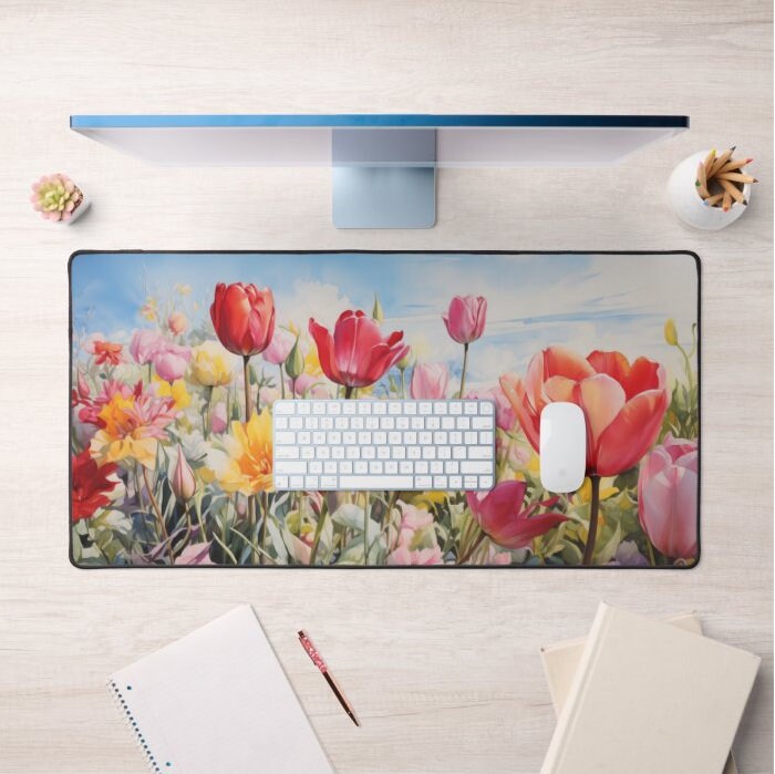 10 Wildflower Flower Field Scenes Art Desk Mat Designs for Your ...