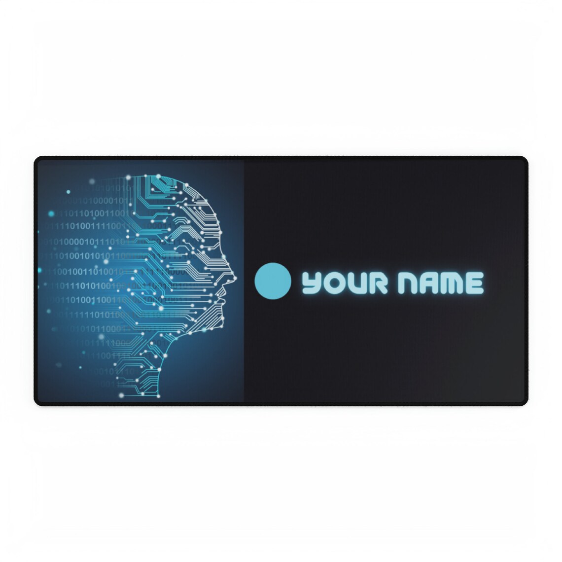 Personalized Binary Technology Desk Mat, Futuristic Digital Code Mouse ...