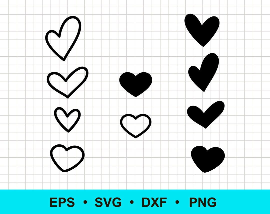 Heart SVG, PNG, DXF, Eps Files. Love Svg. Valentine Svg Files ...