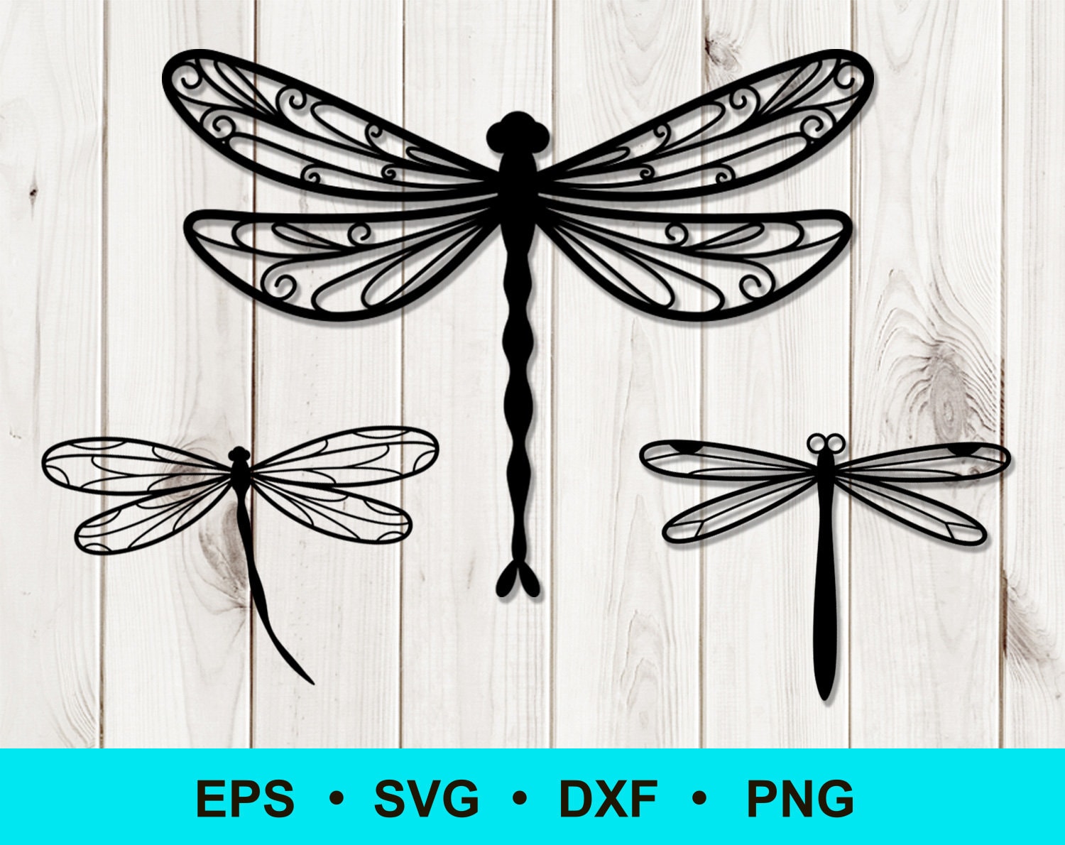 Dragonfly Svg, Dxf, Png, Eps Files. Dragonfly Clip Art. Cutting File ...