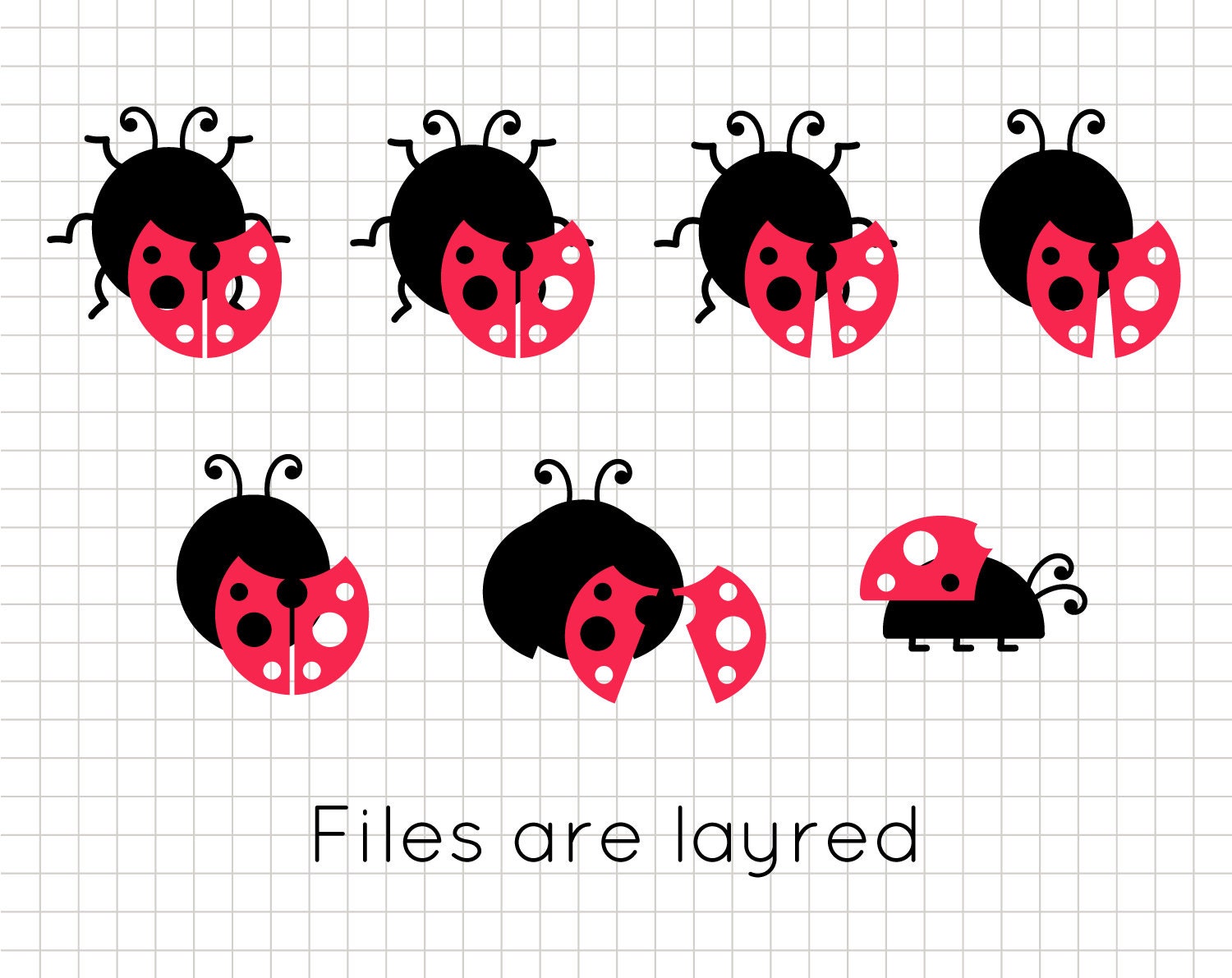 Ladybug Clipart. Ladybug Svg. Ladybug Png, Dxf, Eps. Cute Funny Summer ...