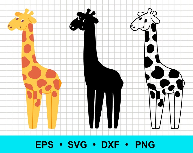 Giraffe SVG, PNG, DXF, Eps. Giraffe Cut Files. Baby Giraffe Svg. Cute ...