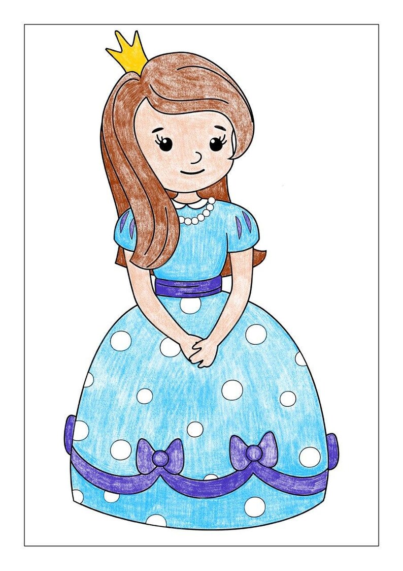 Princess Coloring Pages for Kids - Printable and Fun Activity. PDF, JPG ...